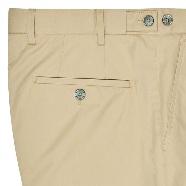 FLAT FRONT CLASSIC CHINO - BEIGE – DAKS