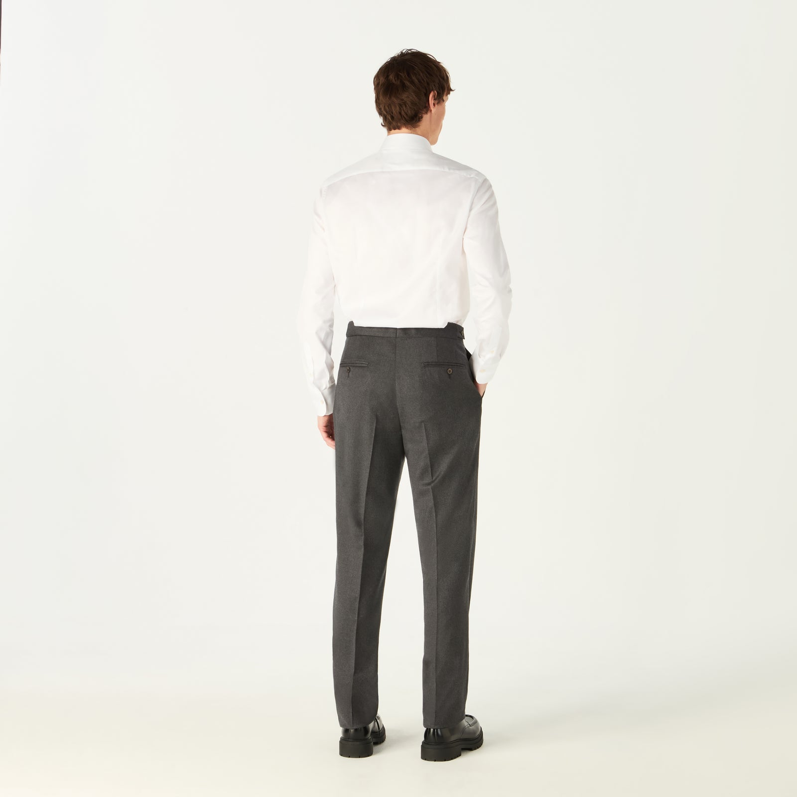 PLAIN FINE TWILL SHIRT - WHITE – DAKS PLAIN FINE TWILL SHIRT - WHITE – DAKS