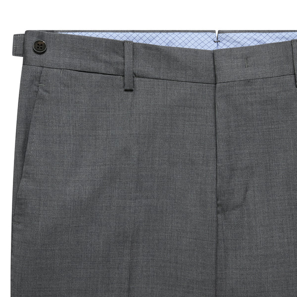 TINKER FLAT FRONT WOOL TROUSERS - GREY – DAKS