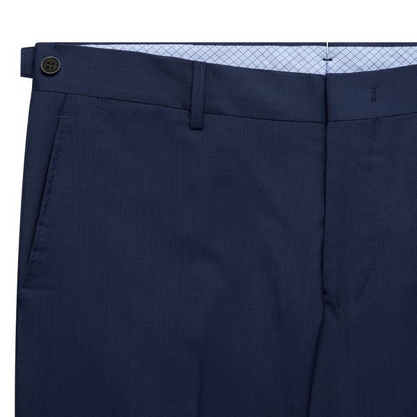 TINKER FLAT FRONT WOOL TROUSERS - BLUE – DAKS