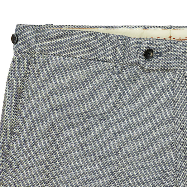 TEXTURED TROUSERS - BLUE – DAKS