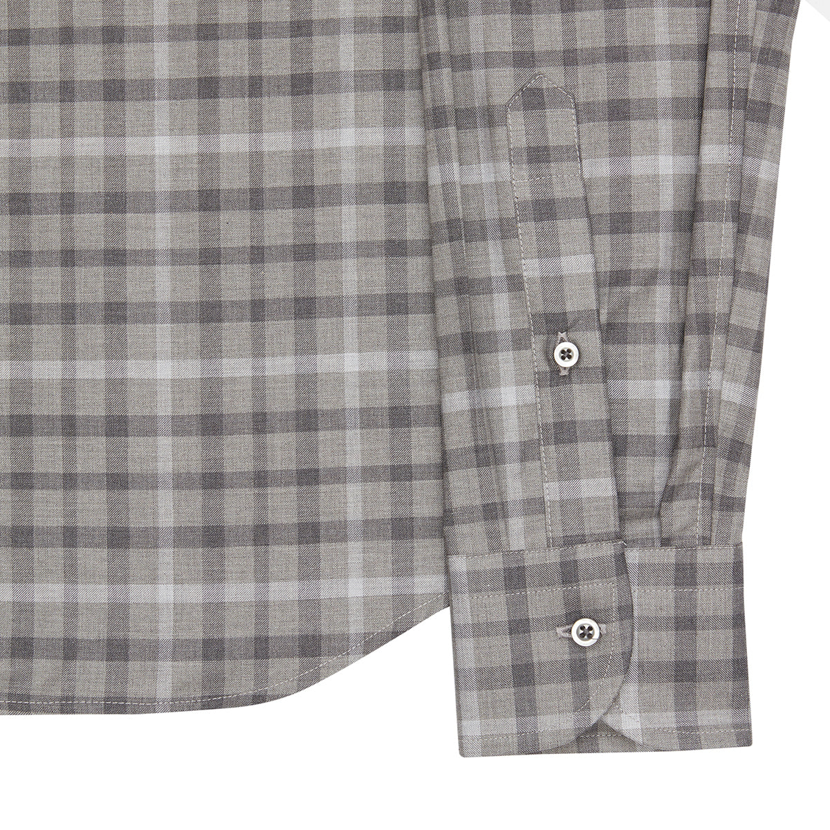 CHARCOAL GREY CHECK SHIRT – DAKS CHARCOAL GREY CHECK SHIRT – DAKS