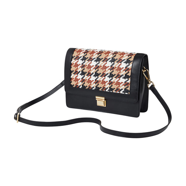 WOVEN TRANSFIGURED CHECK CROSSBODY BAG – DAKS